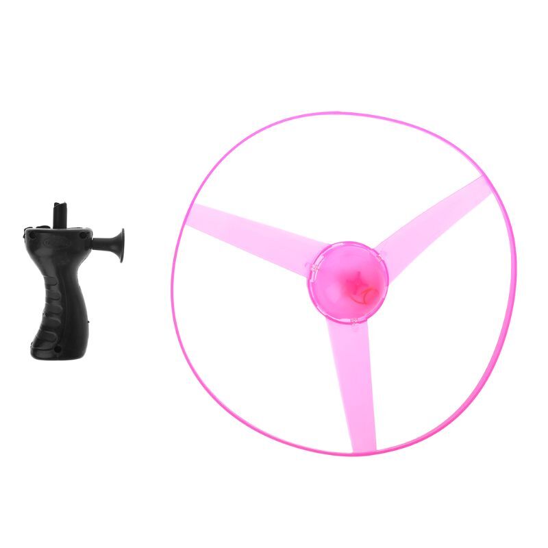 LED Flashing Plastic Pull String Flying Saucer Propeller Toy Disc ...