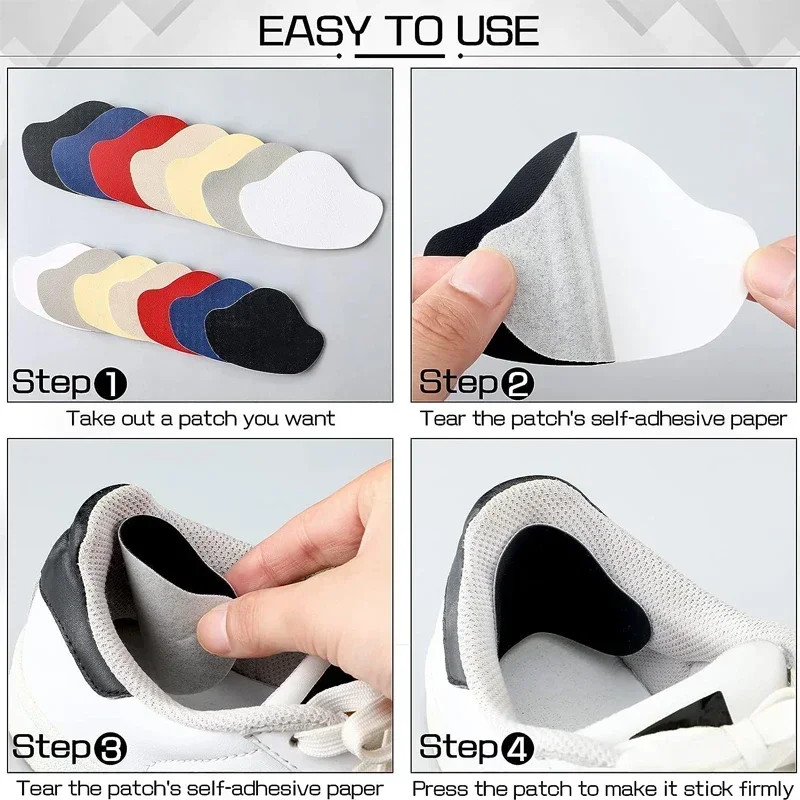 6pcs Sports Shoes Repair Stickers Suede Heel Protector Anti-Wear Repair ...