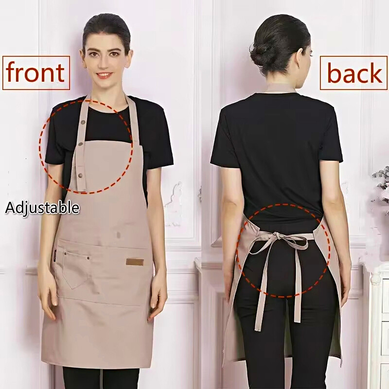 Women Men Cooking Kitchen Restaurant Chef Adjustable Bib Apron Dress ...