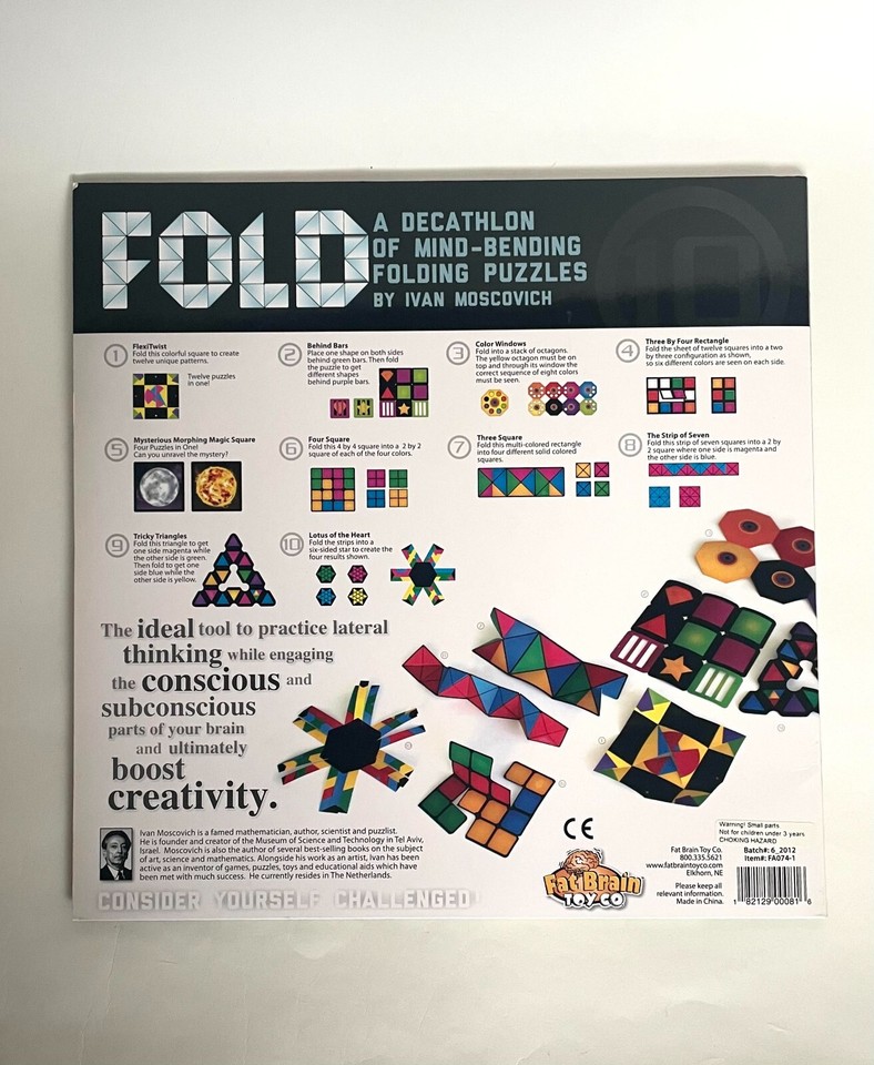 Fold - Decathlon of Mind-Bending Folding Puzzles - Fat Brain Toy Co. | eBay