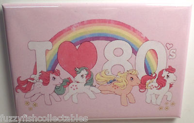 I Love the 80's 2" x 3" Refrigerator Locker MAGNET Heart My Little Pony ...