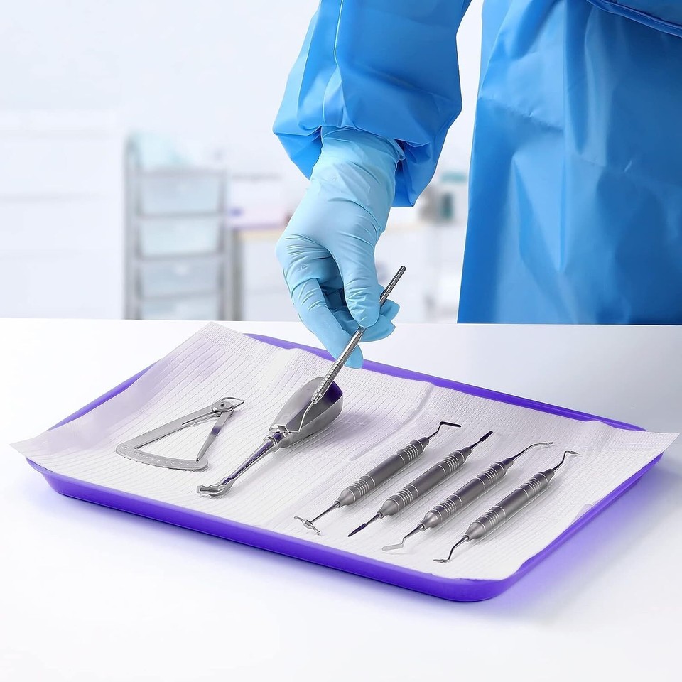 Dental Autoclavable Trays Plastic Instrument Set Up Flat Tray Size B 13 ...