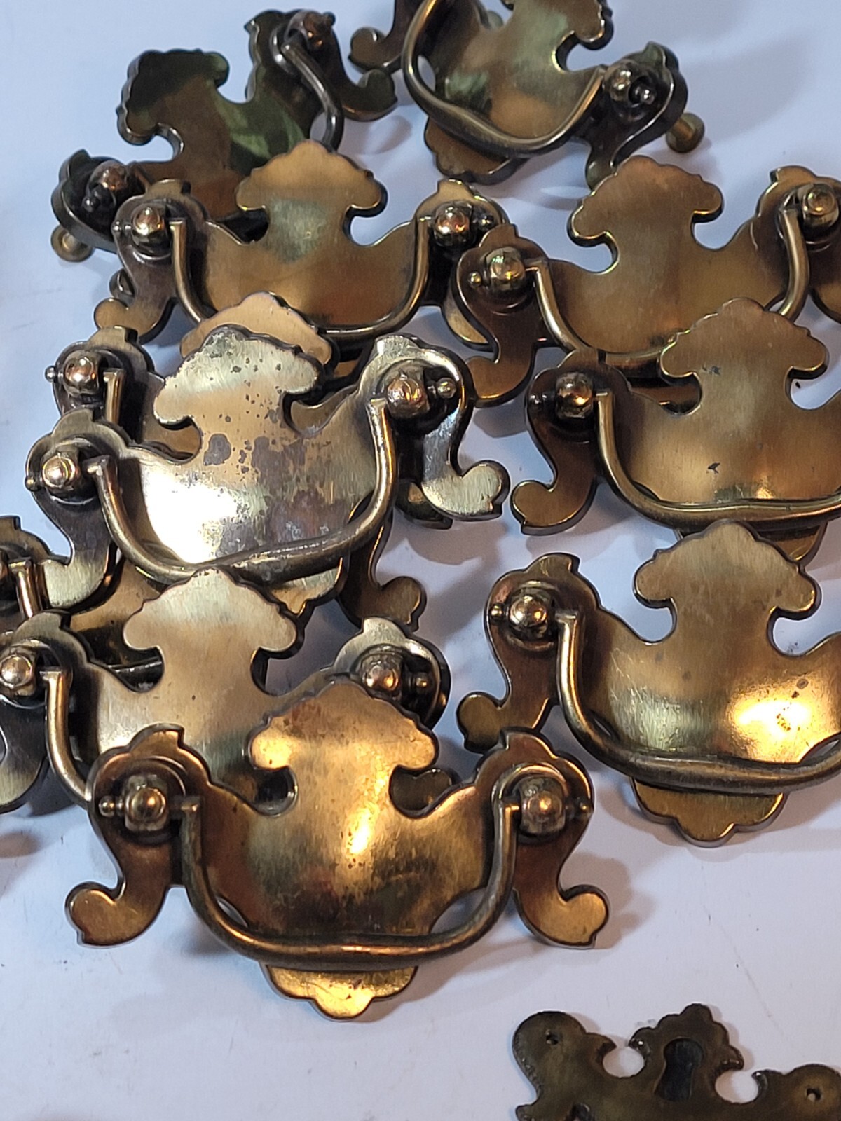 Lot 3 Types Vintage Brass Bail Pull Handle Drawer Bolts N-6967 KBC-1 ...