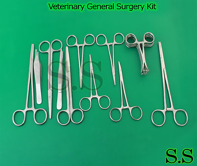 Veterinary General Surgery Kit Stitch Up Kit Surgical Instruments | eBay
