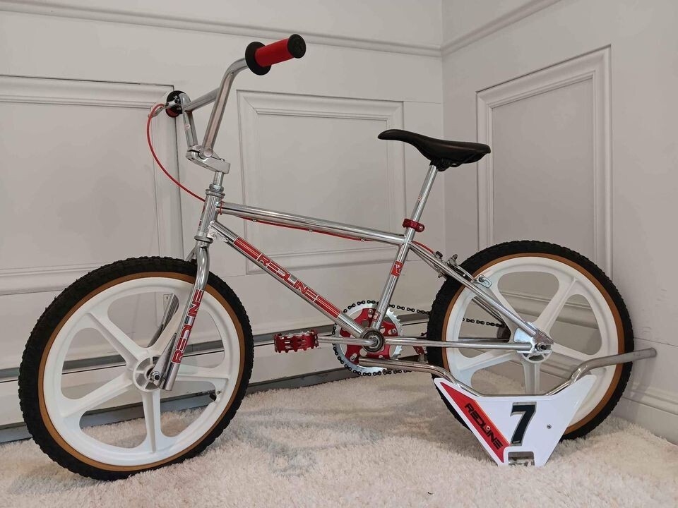 1991 RL320 Old School BMX - Redline - Rare Forklifter Bars w/ Number 7 ...
