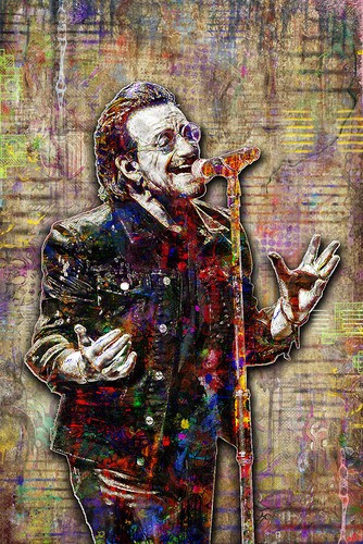 U2 BONO Poster, BONO U2 Pop Art Tribute Print Free Shipping US | eBay