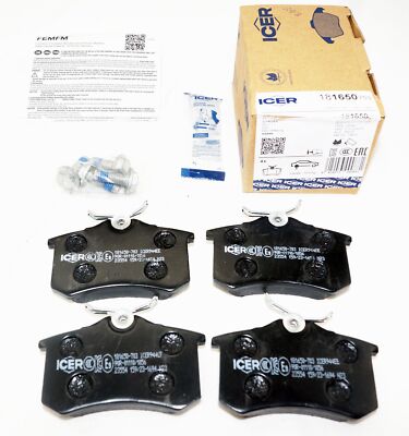 Genuine ICER 181650-703 Rear Brake Pad Set fits Audi 8E0698451L | eBay