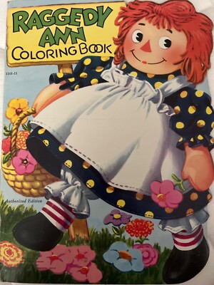 RAGGEDY ANN COLORING BOOK COVER PROOF 1961 LARGE PRE-PRODUCTION PRINT ...