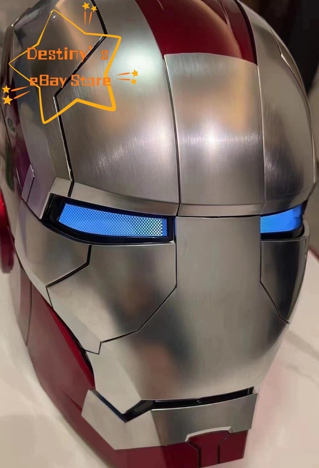 US Ship Cosplay AUTOKING Iron Man MK5 Helmet 1:1 Wearable JARVIS Voice ...
