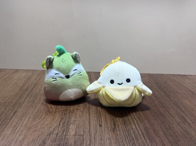 Squishmallow Junie Banana Fruit Plush NEW Nwt Clip On Pear Fifi Fox Set ...