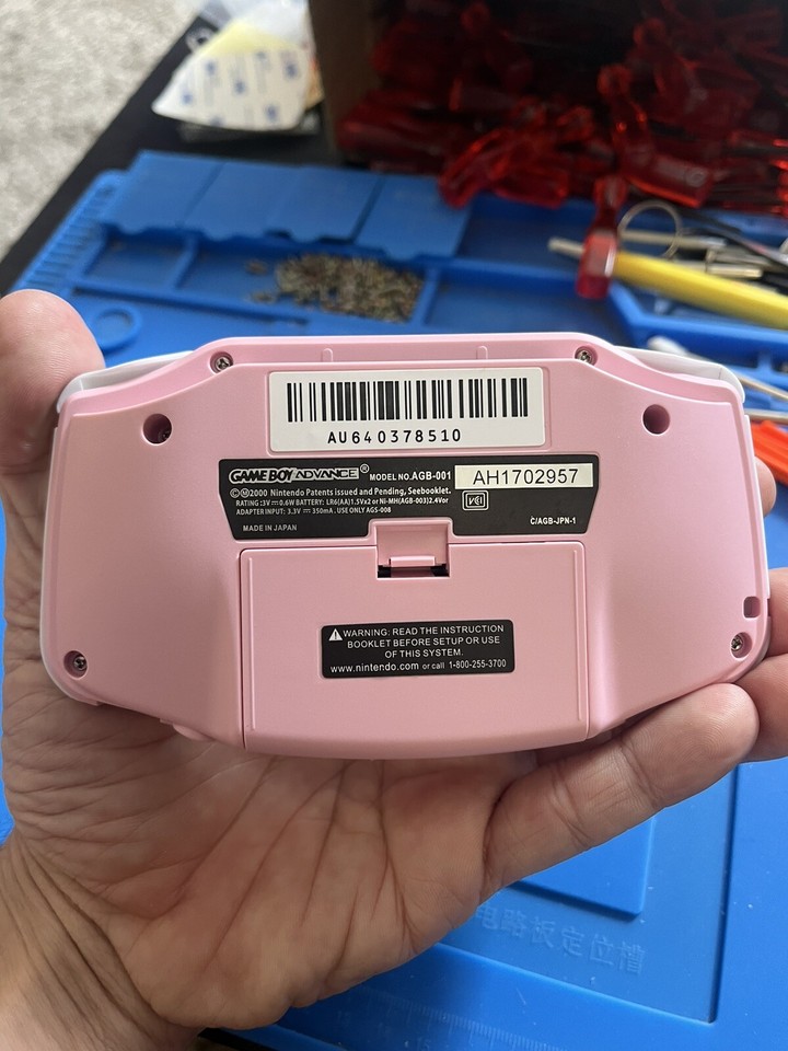 Backlit IPS Pink Nintendo Gameboy Advance V2 carry Pouch GBA Cartridge ...