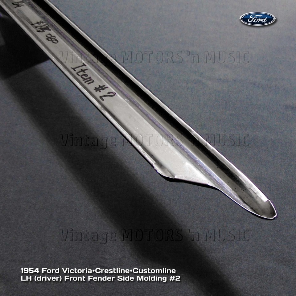 1954 Ford 2-Door Coupe Convertible Front LEFT Fender Trim Molding 46.69 ...
