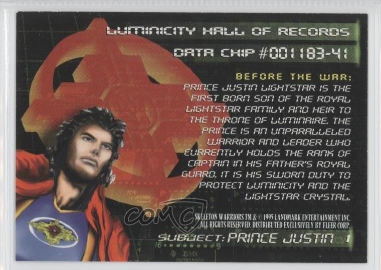 1995 Fleer Ultra Skeleton Warriors Prince Justin #1 1k3 | eBay