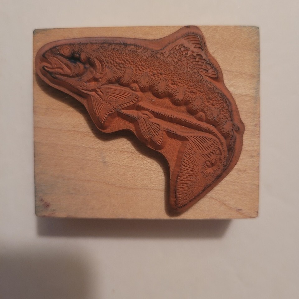 Rainbow Trout Mounted Rubber Stamp 1992 PSX F-493 | eBay