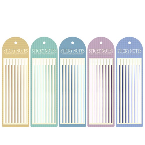 Extremely Thin Sticker Macaroon Color Line Post Note Transparent | eBay