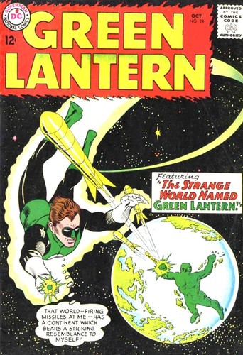 GREEN LANTERN vintage $0.12 1960s Silver Age comic book #24 THE SHARK ...