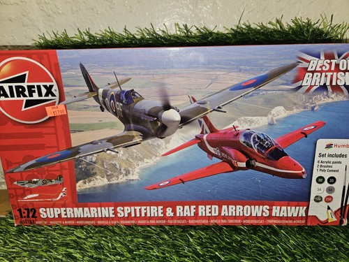 Airfix Products A50187 1:72 Supermarine Spitfire & RAF Red Arrows Hawk ...