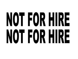 Not For Hire DOT Truck Van (1Pair) Safety Die Cut Decal Stickers 2.5" x ...