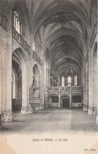 CPA 01 Eglise de BROU La Nef | eBay