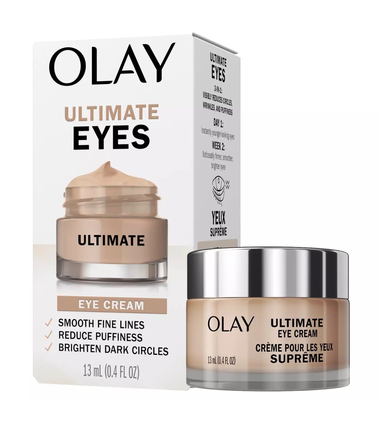 Olay Ultimate Eyes 0.4oz Wrinkles Dark Circles Eye Cream New In Box ...