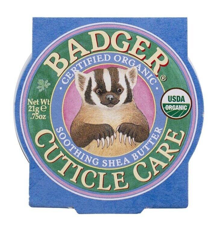 Badger Cuticle Care Balm Natural Nail Cream w Shea Butter 0.75oz Purse ...