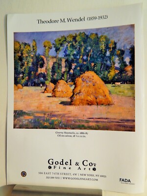 THEODORE M WENDEL ART PIECE VTG ORIG 2015 ADVERTISEMENT | eBay