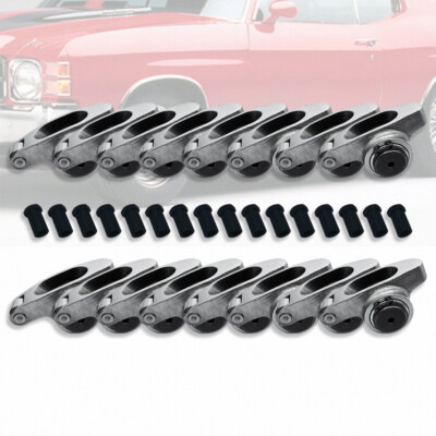 1.5 Ratio 3/8" Stainless Steel Roller Rocker Arms Kit Fit Chevy SBC 327 ...
