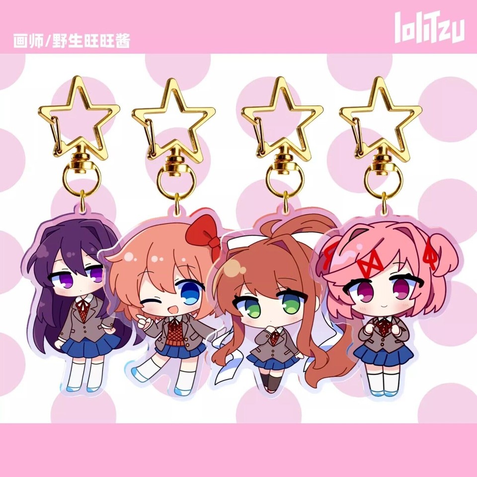 Doki Doki Literature Club Monika Sayori Yuri Acrylic Model Keychain ...