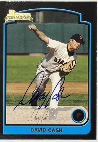 2003 Bowman David Cash First Year Autographed San Francisco Giants Card ...