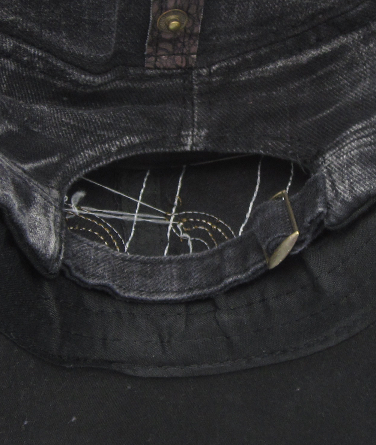 Denim Black LA Cadet Cap Hat Los Angeles NWT Distressed Cotton Hats ...