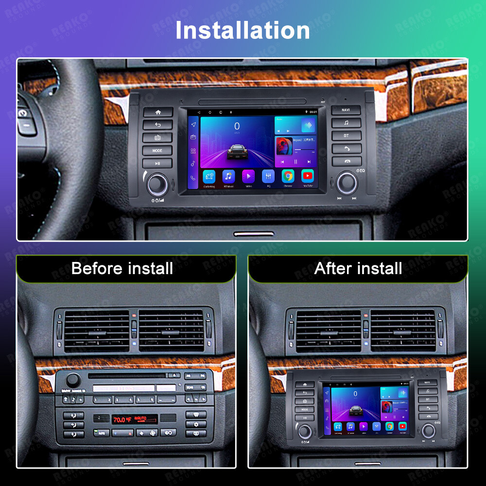 7" For BMW E39 E53 X5 GPS Navi Android 13 Car Stereo Radio CarPlay BT ...