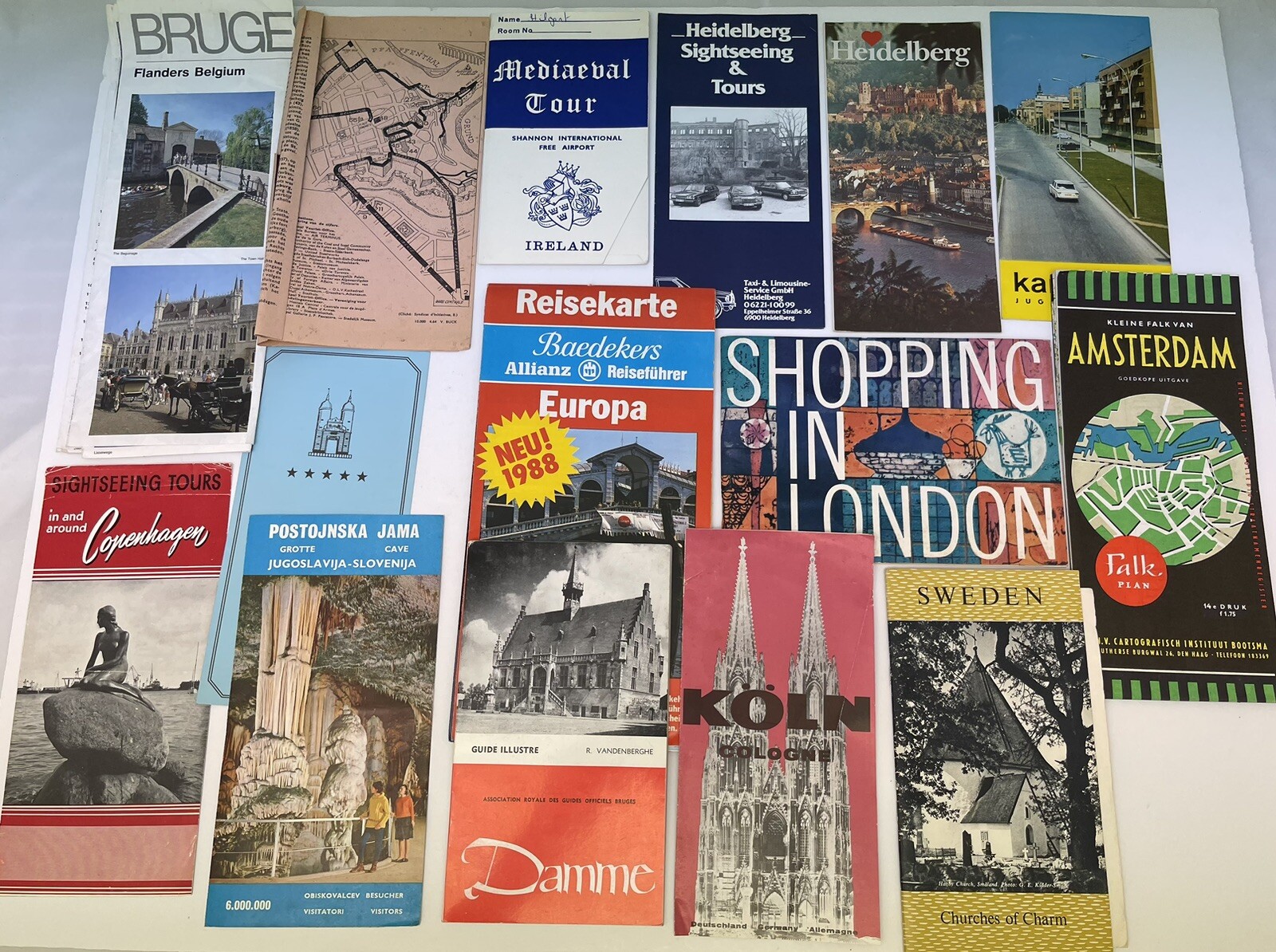Huge Lot Of European Travel Pamphlets Guides 1960s-1990s London Paris ...