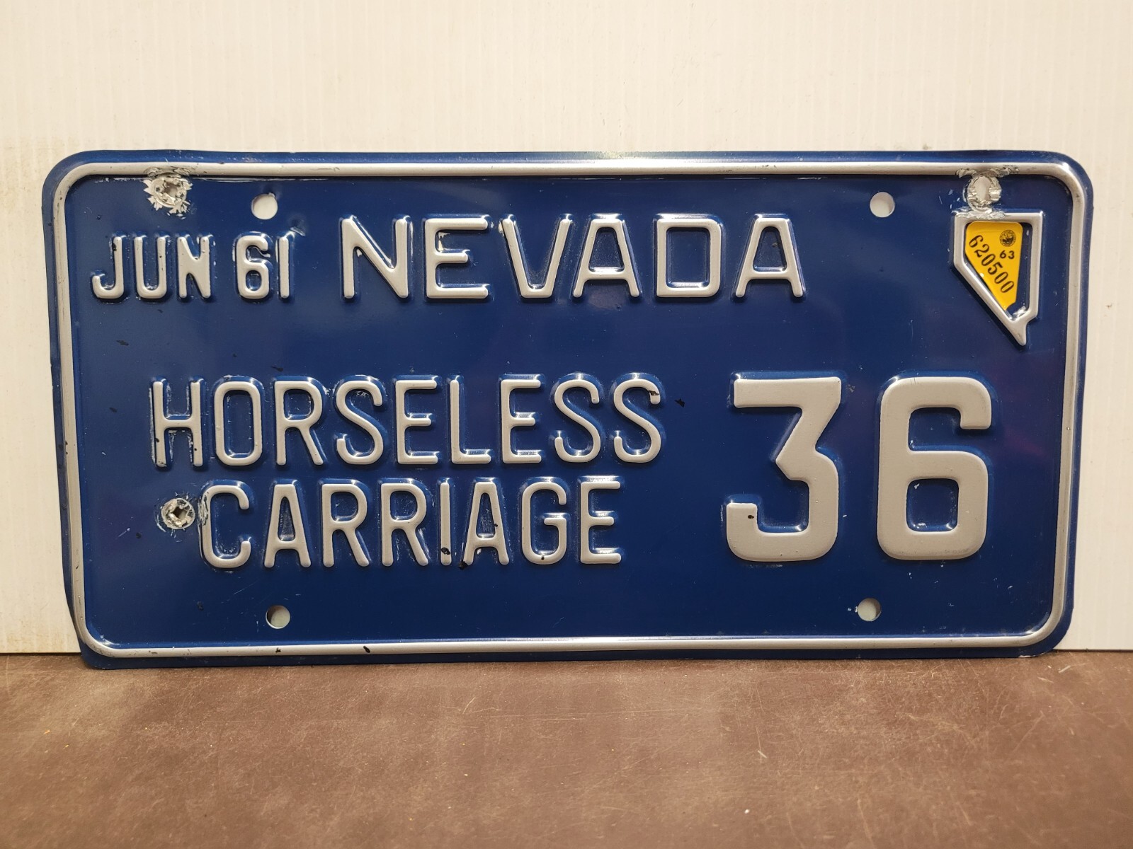 1963 Nevada HORSELESS CARRIAGE License Plate Tag | eBay