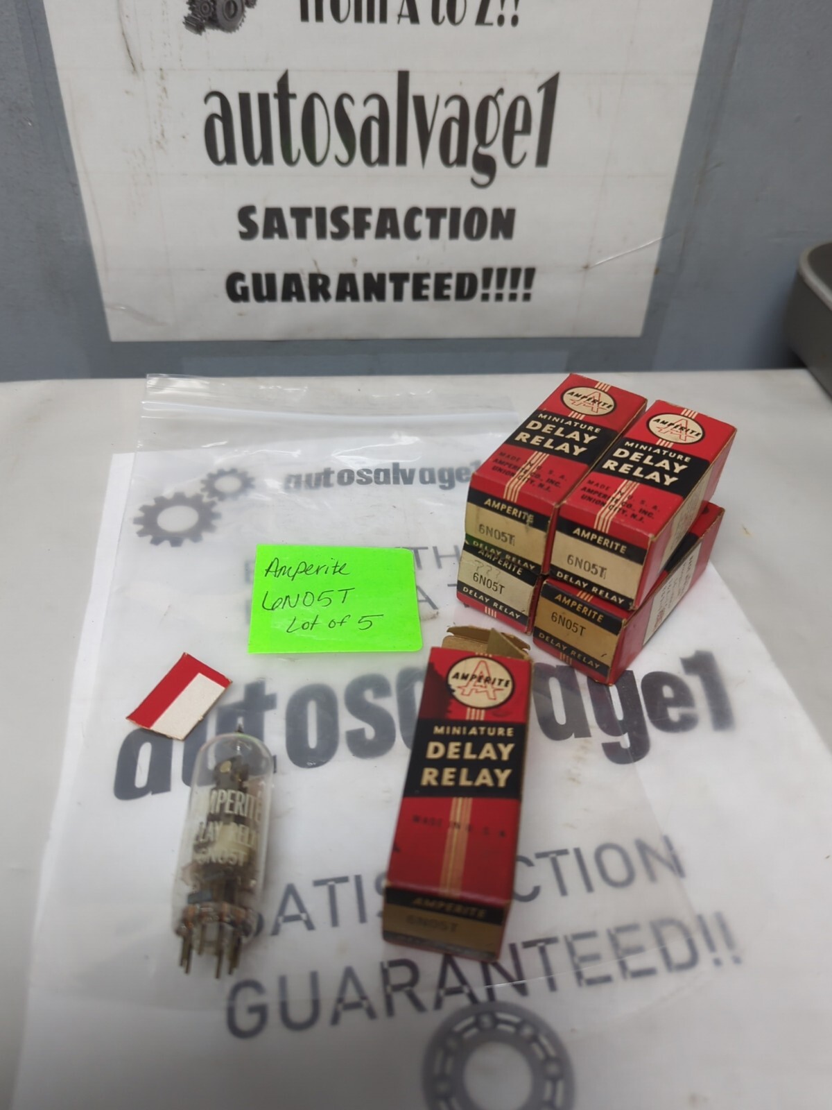 AMPERITE,6N05T,MINIATURE DELAY RELAY TUBE LOT OF 5 NOS | eBay