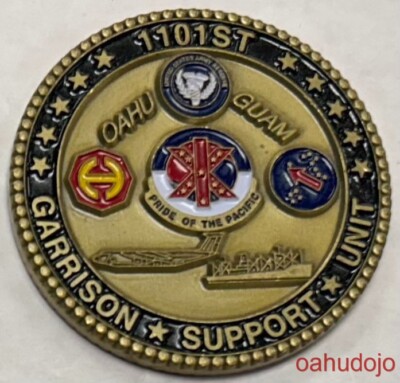 1101st GARRISON SUPPORT UNIT Challenge Coin Oahu Guam Pacific | eBay