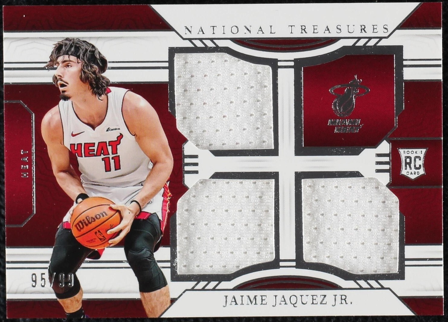 2023-24 Panini National Treasures - Rookie Triple Materials Jaime ...
