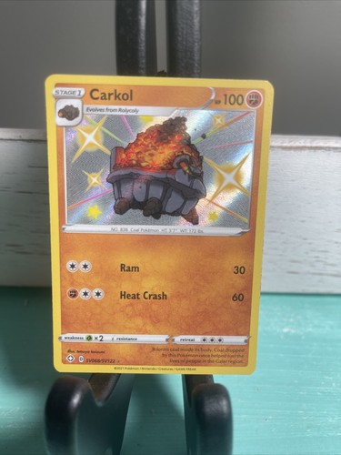 Pokémon TCG Carkol Shining Fates SV068/SV122 Holo Shiny Holo Rare | eBay