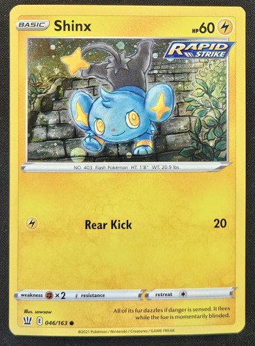 SWIRL Shinx 046/163 SWSH Battle Styles Cosmos Holo Tin Promo Pokémon ...
