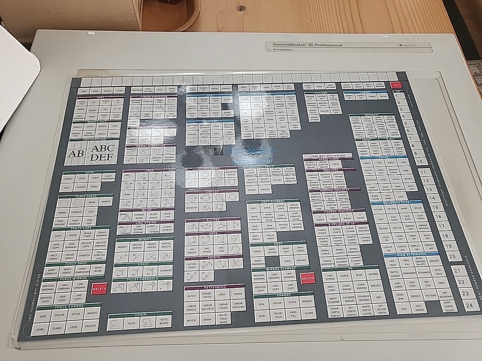 Microstation Version 4.0 Intergraph Menu Double Sided | eBay