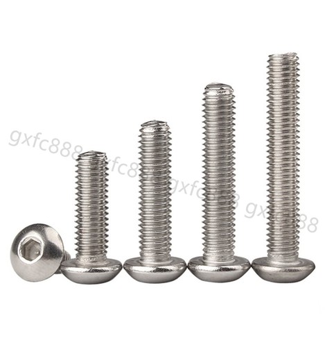 Round Head Hexagonal Socket 304 Stainless Steel Screws Semicircular Cup ...