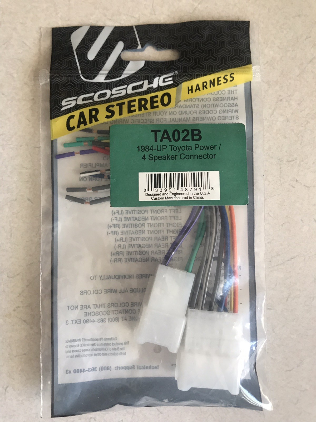 Scosche TA02B Toyota 84 And Up Stereo Wiring Harness | eBay
