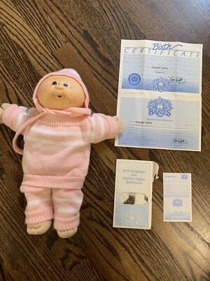 Cabbage Patch Kids Doll 1st Edition Bald Blue Signature 85 Adoption ...