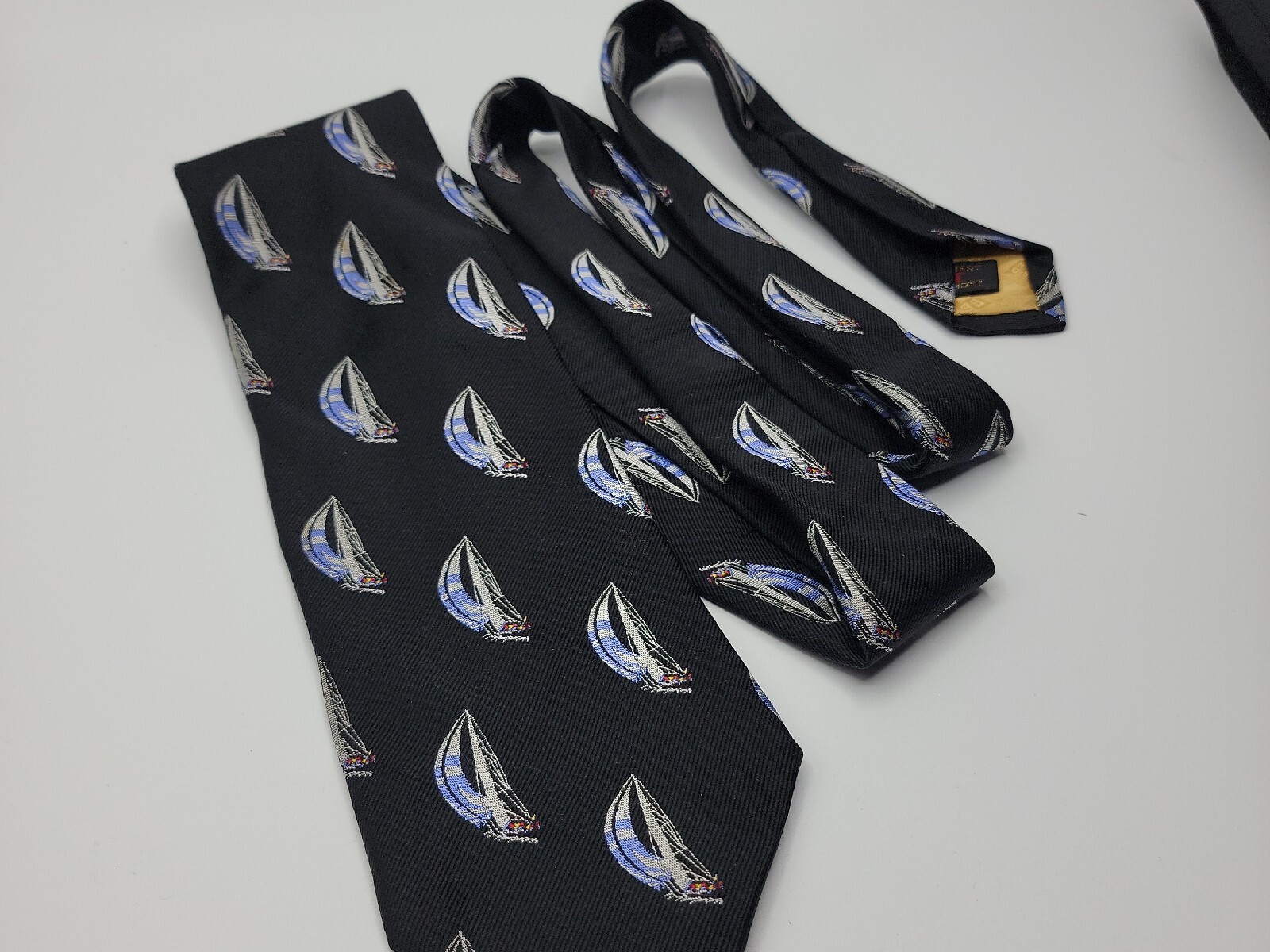 Robert Talbot Best Of Class Neck Tie Sailing Boats Silk Black Nordstrom ...