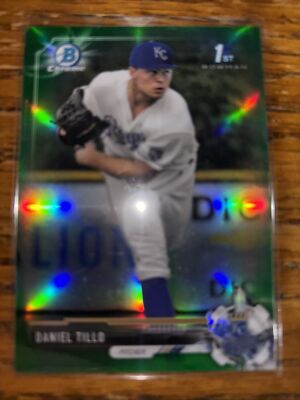 2017 Bowman Chrome 1st Green Refractor Daniel Tillo 2/99 Kansas City ...