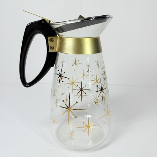 Vintage Mid Century Pyrex 10 Cup Starburst Atomic Glass Coffee Carafe ...