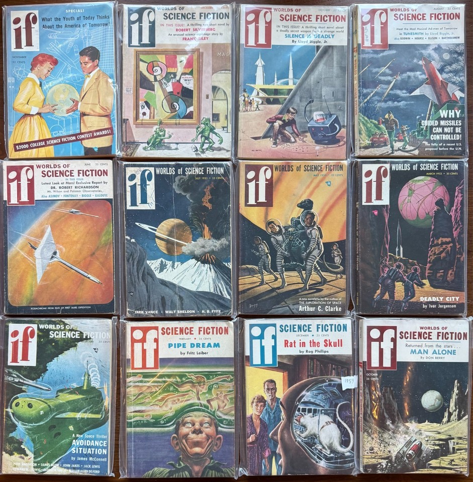 1950s-60s Vintage Pulp Magazine Lot of 80 - Retro Science Fiction Art ...