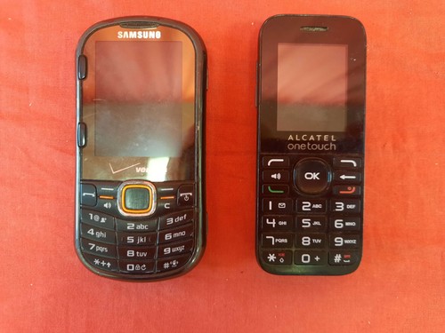 Lot Of 2 Cell Phones Samsung Intensity II Alcatel One Touch Cellphones ...