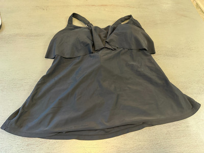 black HOT WATER swimsuit top tankini size plus 1X | eBay