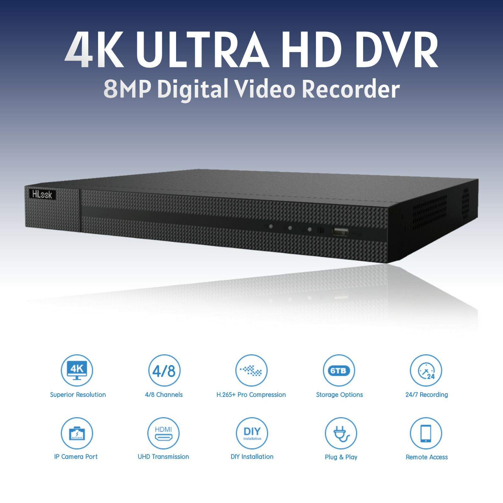 HIKVISION 8MP COLORVU 4K CCTV SYSTEM DVR OUTDOOR SECURITY 4X CAMERA KIT ...