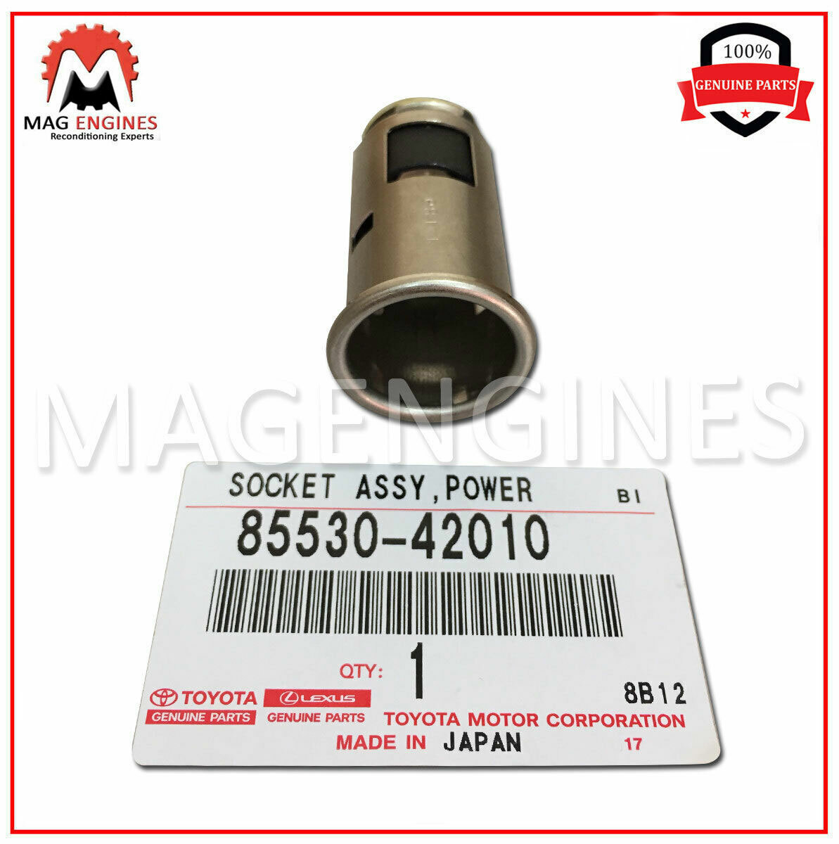 85530-42010 GENUINE OEM POWER OUTLET SOCKET ASSY, CENTER 8553042010 | eBay